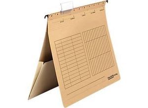 4014481010560 - Hängehefter UniReg Format A4 für ca 300 Blatt kaufmännische Heftung mit Tasche Blauer Engel Recycling-Karton hellbraun 25 Stück
