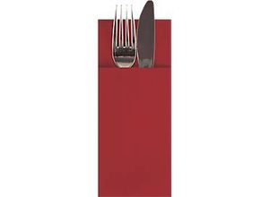 4002911879092 - Bestecktaschen Airlaid 5 x 100 Stk B 85 x H 200 mm 1 8 Falz Airlaid bordeaux