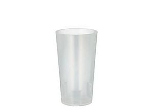 4002911956533 - Mehrweg Trinkbecher Kunststoff transluzent Unzerbrechliche Becher mit praktischer Stapelkante und Füllstrich 1 Packung = 10 Stück Füllmenge 02 l