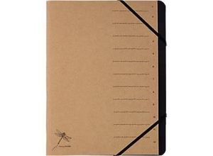 4013951015241 - Ordnungsmappe Pur by PAGNA A4 12 Fächer numerischer Deckelaufdruck 2 Schaulöcher Recyclingkarton