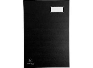 3130630570219 - Unterschriftenmappe Exacompta 57021E Klassik Format A4 20 Fächer Einsteckschild dehnbarer Rücken Hartpappe mit Kunststoffbezug Karton schwarz
