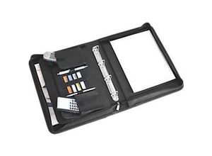 4003801785301 - WEDO Orga-Mappe Kunstleder mit Tragegriff und DIN A4-Schreiblock schwarz