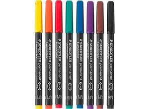 4007817308585 - STAEDTLER Lumocolor Universal Lumocolor Rundspitze Marker Extra Fein Rundspitze 04 mm Farbig Sortiert Nachfüllbar 8 Stück