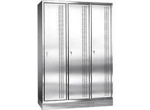 4260336540342 - Edelstahlspind mit Sockel Zylinderschloss 3 Abteil B400 mm