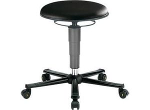 4016849297255 - ESD Drehhocker Kunstleder mit Rollen schwarz