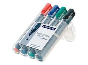 4007817356142 - Flipchartmarker-Set Lumocolor 356 WP4 Pack rotblaugrünschwarz 2mm Rundspitze 4007817356142 Staedtler (Lumocolor) 4 Stück