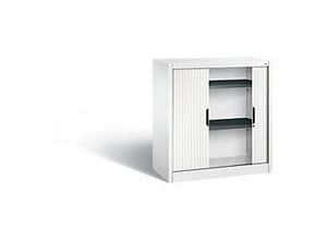 4062084586418 - Rollladenschrank mit Horizontal-Jalousie HxBxT 1030 x 1000 x 420 mm 2 Fachböden 25 Ordnerhöhen verkehrsweiß C+P