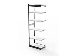 4044917036604 - Büro-Regalsystem ohne Rückwand Regalhöhe 2250 mm Anbauregal Breite x Tiefe 750 x 500 mm kaiserkraft