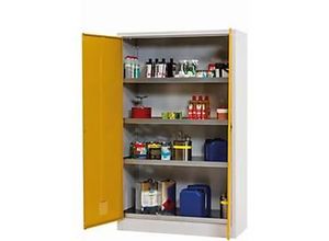 4250101140242 - Chemikalienschrank asecos CF-CLASSIC Flügeltüren Front Sicherheitsgelb B 1200 x T 500 x H 1950 mm