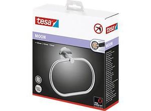 4042448448194 - Moon Handtuchring verchromt - Handtuchhalter-Ring oval - zur Wandbefestigung ohne Bohren inkl Klebelösung - 53 mm x 184 mm x 130 mm - silber matt 4042448448194 - Moon Handtuchring verchromt - Handtuchhalter-Ring oval - zur Wandbefestigung ohne Bohren inkl Klebelösung - 53 mm x 184 mm x 130 mm - silber matt