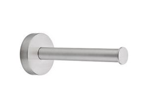 4042448448293 - Moon Ersatzrollenhalter für Toilettenpapier verchromt - zur Wandbefestigung ohne Bohren inkl Klebelösung - 50 mm x 50 mm x 125 mm - silber matt