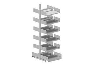 4044917322806 - Variabo Freiarmregal Anbaufeld doppelseitig 400 mm Fachtiefe 750 x 2500 mm