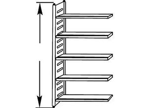 4044917181601 - Design-Regal M2 Regalfeld BXHxT 750x2200x500mm 5 Böden alusil
