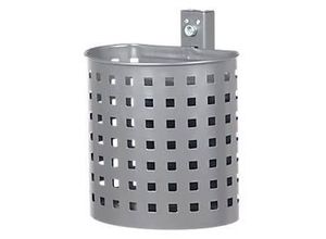 4040136757214 - RENNER Abfallbehälter 20 l gelocht Ø 330 230 mm Höhe 340 mm feuerverzinkt pulverbeschichtet RAL 5013 kobaltblau