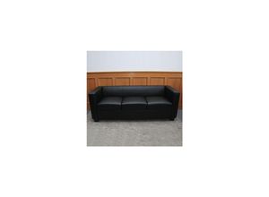 4052826125098 - 3er Sofa Lille Kunstleder ~ schwarz
