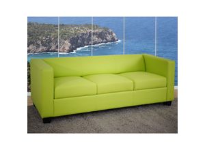 4052826162529 - 3er Sofa Lille ~ Kunstleder hellgrün