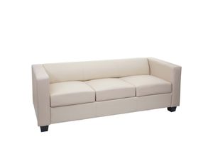 4052826125104 - 3er Sofa Lille Kunstleder ~ creme