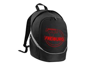 4068859136475 - multifanshop Rucksack - Freiburg - Meine Fankurve - Druck rot - Tasche