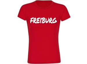 4068859507503 - multifanshop Damen T-Shirt - Freiburg - Textmarker - Druck weiß - Frauen