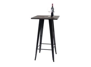 4057651316154 - Stehtisch MCW-A73 inkl Holz-Tischplatte Bistrotisch Bartisch Metall Industriedesign MVG 107x60x60cm ~ schwarz