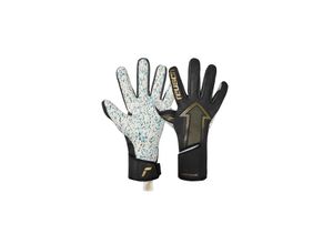 4060485566053 - Torwarthandschuhe REUSCH Fastgrip Fusion Damen Gr 10 gold (schwarz goldfarben) 33% Polyester 3% Polyamid 59% Elastodien 5% Polyurethan mehrfarbig sportlich Handschuhe mit Hybrid Negative Cut