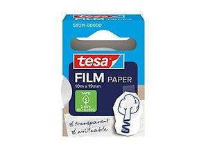 4063565479403 - tesafilm® Paper Klebefilm transparent 19 mm x 10 m lösungsmittelfrei beschriftbar 1 Rolle