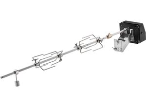 4068047002070 - Grillspieß RÖSLE ALLFLAME-Serie silber Edelstahl Spieße Drehspieß inkl Elektromotor