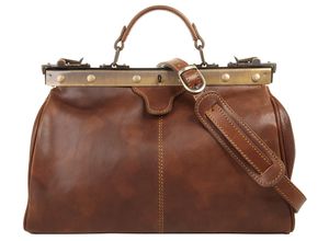 4260543044039 - Henkeltasche PIKÉ Damen Gr B H T 34cm x 27cm x 13cm onesize braun Leder vintage Taschen echt Leder Made in Italy
