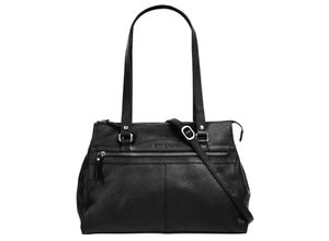 4022581333625 - Umhängetasche BETTY BARCLAY Damen Gr B H T 34cm x 24cm x 10cm onesize schwarz Leder leicht glänzend unifarben Taschen echt Leder