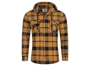 4251882509457 - Hemd Kariertes Hemd mit Kapuze Regular Fit
