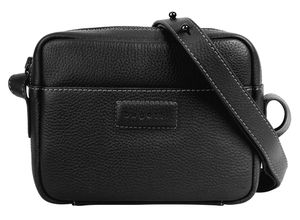 4250060362778 - Umhängetasche BUGATTI ELSA Damen Gr B H T 19cm x 14cm x 5cm onesize schwarz Leder leicht glänzend unifarben Taschen echt Leder