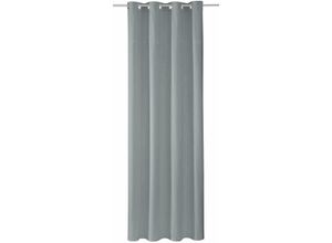 4005414455282 - Vorhang TOM TAILOR Dove Gardinen Gr 245 cm Ösen 140 cm grau (steingrau) Ösen Gardine blickdicht