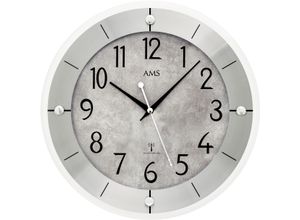 4037445161887 - Funkwanduhr AMS silber (silberfarben) Wanduhren Ø 31cm Quarzuhr Wanduhr Made in Germany Wohnzimmer Küche Arbeitszimmer 4037445161887 - Funkwanduhr AMS silber (silberfarben) Wanduhren Ø 31cm Quarzuhr Wanduhr Made in Germany Wohnzimmer Küche Arbeitszimmer