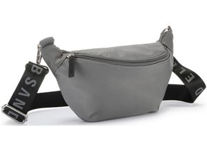 4068222366942 - Bauchtasche Umhängetasche Damen Gr B H T 26cm x 12cm x 7cm grau Textil clean unifarben Taschen Crossbody Bag Gürteltasche Brusttasche Hüfttasche VEGAN