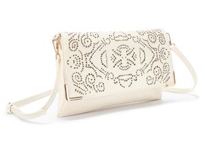 4067602336179 - Umhängetasche VIVANCE Clutch Kinder Gr B H T 30cm x 19cm beige (hellbeige) Lederimitat unifarben Taschen Abendtasche Minibag Handtasche Schultertasche Crossbody Bag VEGAN