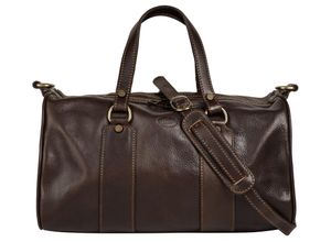 4260543044046 - Henkeltasche PIKÉ Damen Gr B H T 36cm x 23cm x 10cm onesize braun Leder vintage Taschen echt Leder Made in Italy