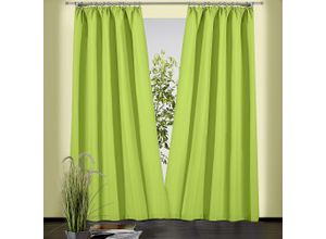 4005385822267 - Vorhang WECKBRODT Sento Gardinen Gr 150 cm Kräuselband 135 cm grün Kräuselband Gardine Gardine blickdicht Baumwolle matte Struktur unifarben