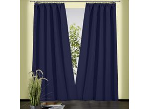 4005385822144 - Vorhang WECKBRODT Sento Gardinen Gr 150 cm Kräuselband 135 cm blau (dunkelblau) Kräuselband Gardine Gardine blickdicht Baumwolle matte Struktur unifarben 4005385822144 - Vorhang WECKBRODT Sento Gardinen Gr 150 cm Kräuselband 135 cm blau (dunkelblau) Kräuselband Gardine Gardine blickdicht Baumwolle matte Struktur unifarben