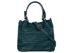 4260543059453 - Shopper SAMANTHA LOOK Damen Gr B H T 38cm x 30cm x 13cm onesize blau Leder Taschen echt Leder Made in Italy