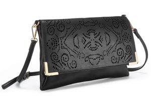4067601124128 - Umhängetasche VIVANCE Clutch Kinder Gr B H T 30cm x 19cm schwarz Lederimitat unifarben Taschen Abendtasche Minibag Handtasche Schultertasche Crossbody Bag VEGAN