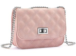 6973094652377 - Umhängetasche LASCANA Minibag Kinder Gr B H T 19cm x 14cm x 5cm rosa (rosé) Lederimitat unifarben Taschen Handtasche Henkeltasche mit Kettenhenkel Crossbody Bag VEGAN