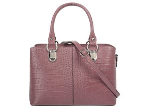 4260543055110 - Umhängetasche CLUTY Damen Gr B H T 24cm x 16cm x 7cm onesize rosa (alt rosa) Leder Taschen echt Leder Made in Italy