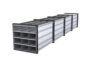 4251305418236 - eurokraft pro Wabenregal HxBxT 1000 x 1000 x 6000 mm 12 Wannen 3 x 4 Fächer