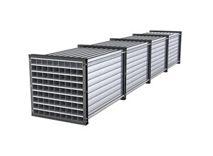4251305418328 - eurokraft pro Wabenregal HxBxT 1000 x 1000 x 6000 mm 81 Wannen 9 x 9 Fächer