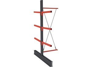 4061753294173 - Kragarmregal Igor Superschwer doppelseitig HxB 4000 x 1200 mm Abstand 1000 mm Anbauregal kaiserkraft