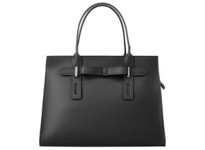 4260405129720 - Henkeltasche CLUTY Damen Gr B H T 30cm x 24cm x 13cm onesize schwarz Leder gepflegt Taschen echt Leder Made in Italy