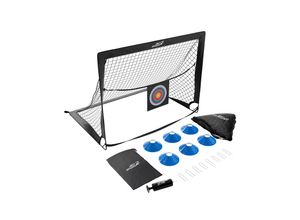 4262437184609 - Pop-up Fußballtor Goal Master - 2er Set mit Zubehör 2 Fußballtore Indoor Garten - Schwarz