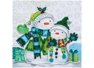 4823095809886 - Perlen-Stickbild Snow Friends 15 x 15 cm