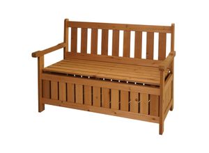 4057651575742 - Gartenbank MCW-L68 mit Stauraum Truhenbank Sitzbank Staufach Aufbewahrung Outdoor Tanne Holz MVG 114cm braun