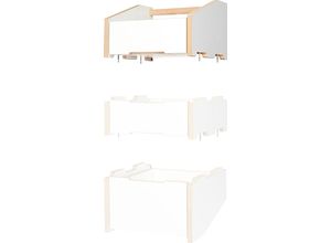 0742832925327 - Nachtschrank TOJO Cargo weiß Grundmodul Oberteil Maße (B T H) 39 40 242cm MDF Schränke verschiedene Module die miteinander kombiniert werden können